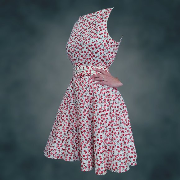 Moda International | Dresses | Vintage 961970s Cherry Flared Aline ...